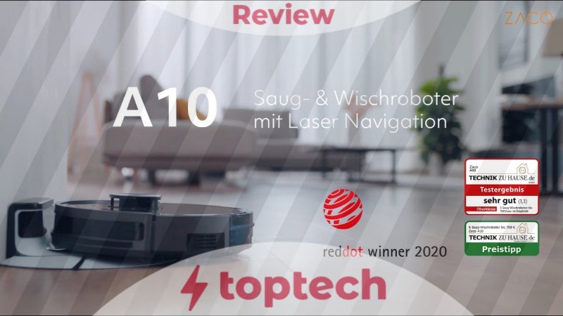 Review: Zaco A10 Pro Saugroboter im Test - TopTech - TopTechNews